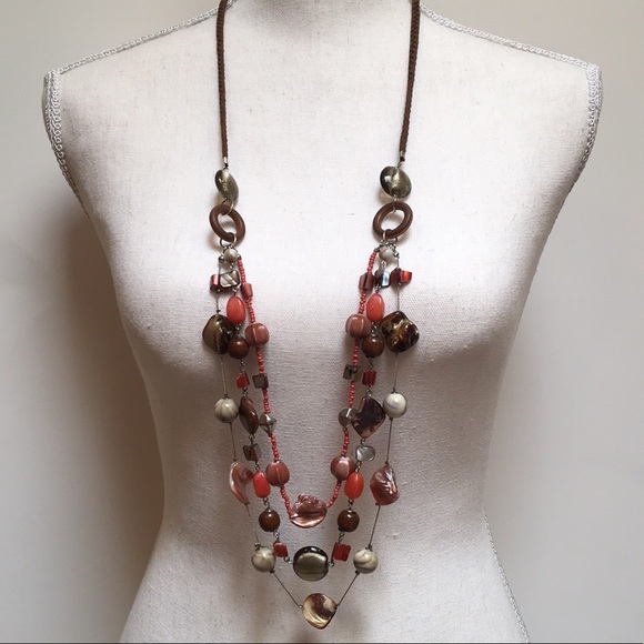 Jewelry | Beaded Shell Long Layered Necklaces Set Of 2 | Poshmark